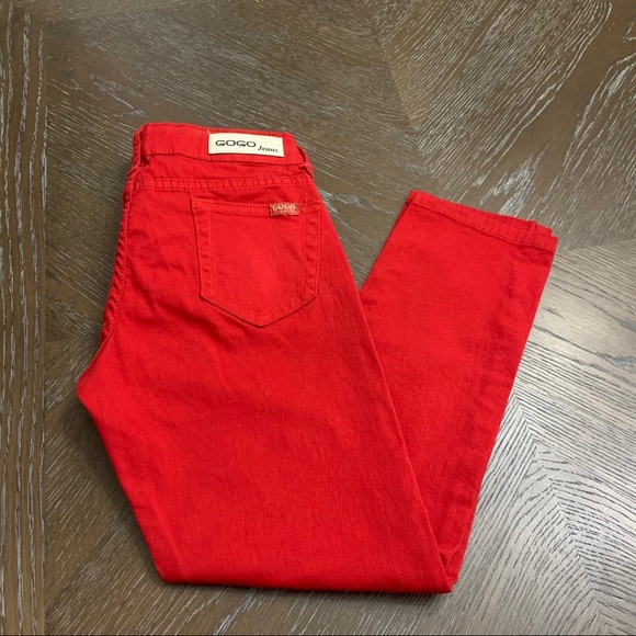 GOGO | Jeans | Firm Price Gogo Red Cropped Skinny Jeans | Poshmark